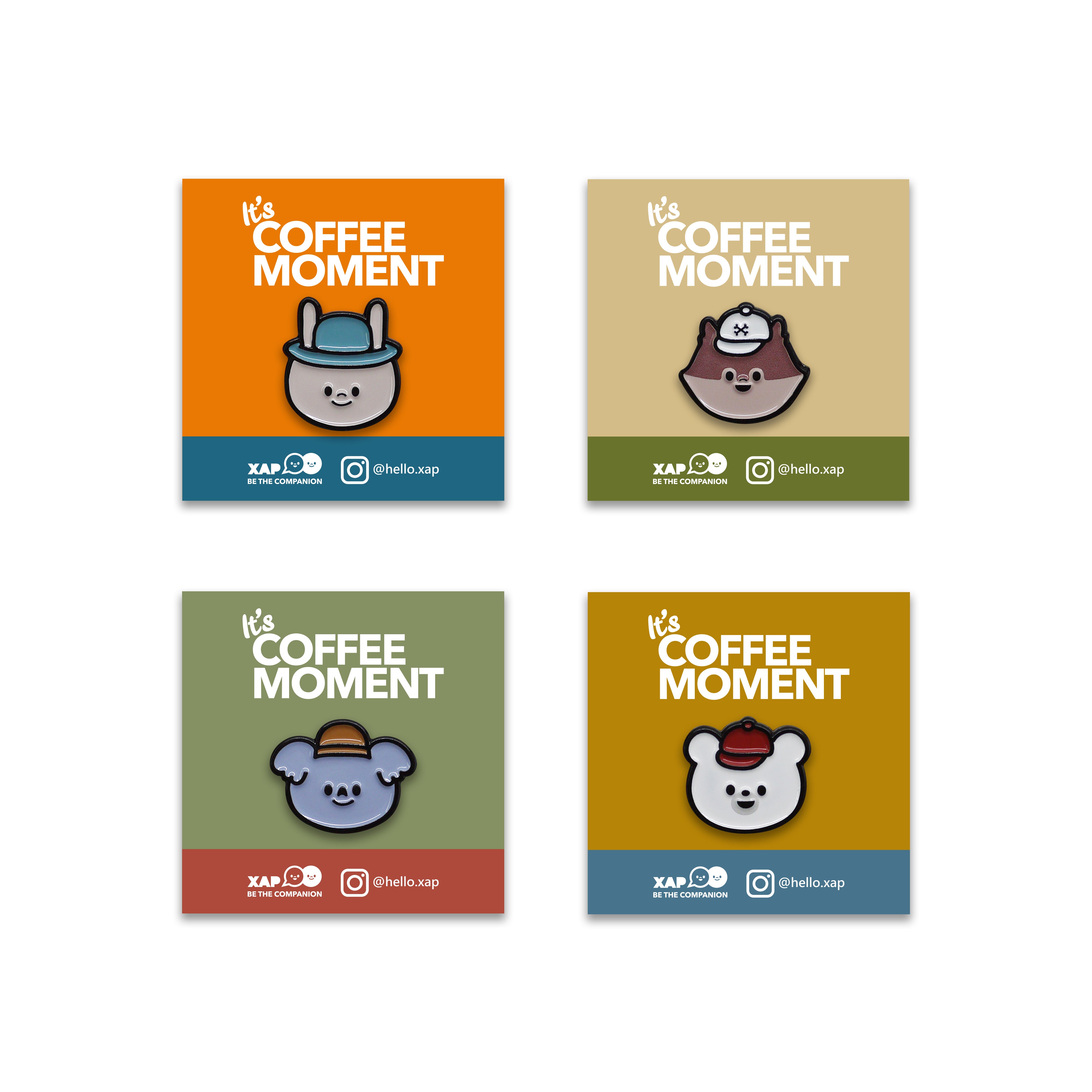 【XAP】X-PETS咖啡時光 _ 金屬徽章 – PARTIST